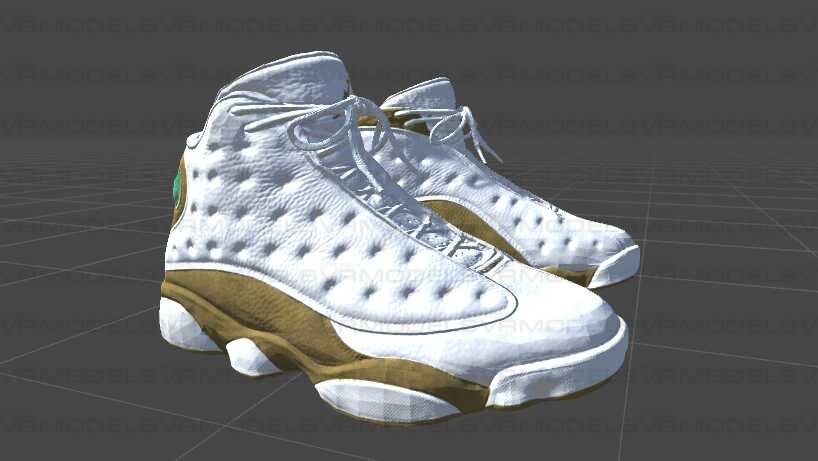 Air Jordan 13 White/Mustard "Wheat" 2004 Retro » VRModels - 3D Models ...