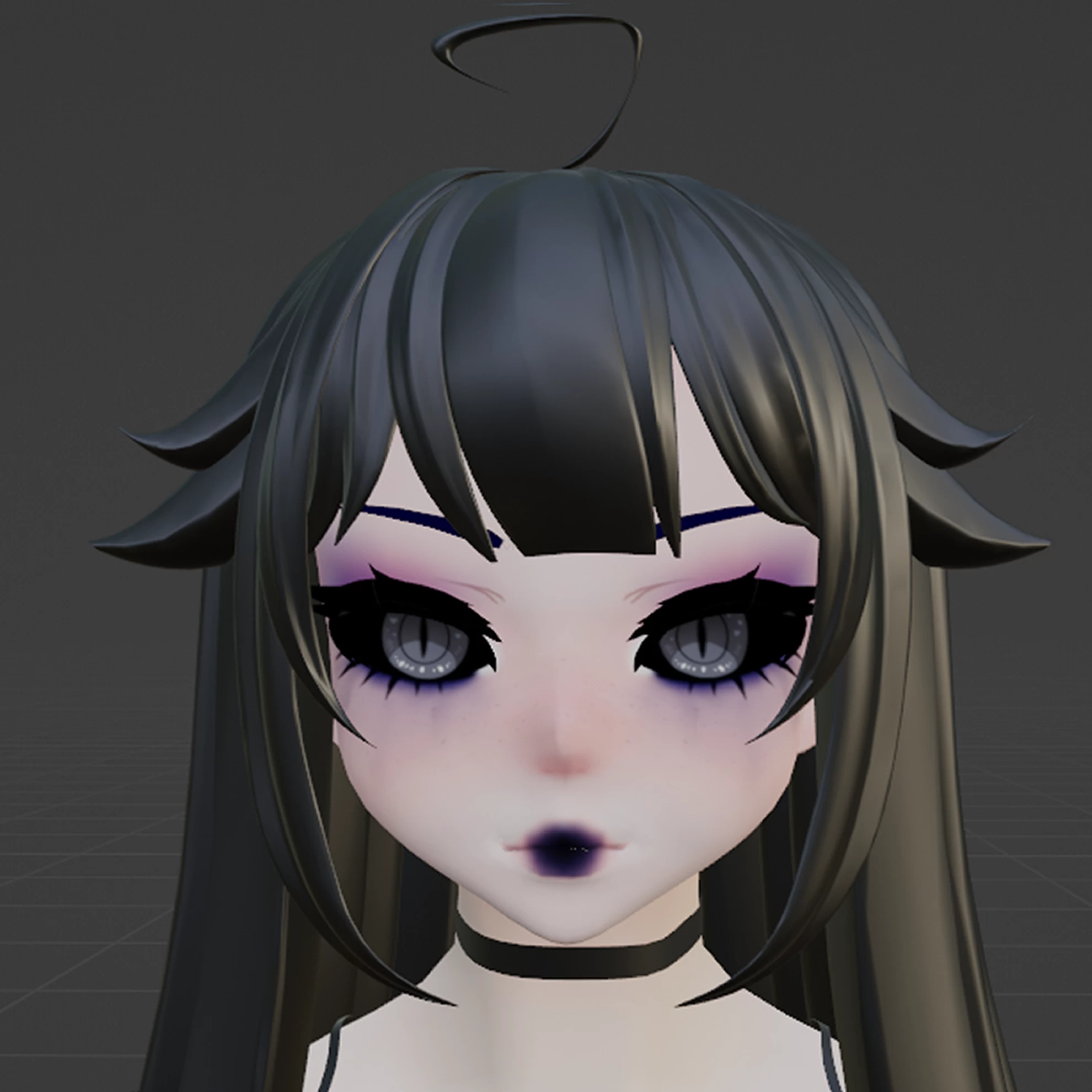 Head Edit Goth Retexture » VRModels - 3D Models for VR / AR and CG projects