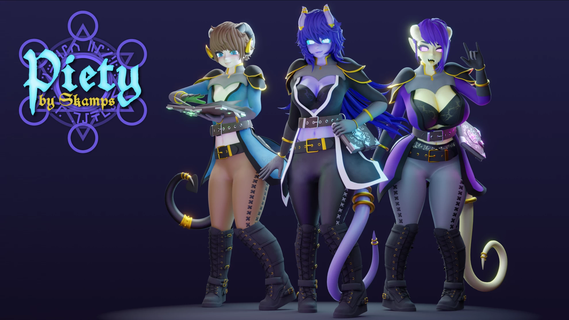 Piety - vrchat avatar » VRModels - 3D Models for VR / AR and CG projects1