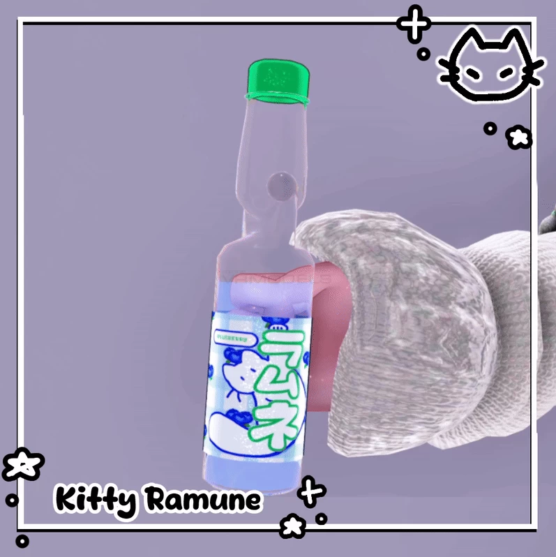 🍹Kitty Ramune! 🍹 VrChat Prop 🍹 Cola 🍓Strawberry 🍍 Pineapple 🍊 Orange 🫐 ...