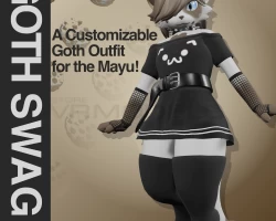 Mayu Goth Outfit Customizable » VRModels - 3D Models for VR / AR and CG ...