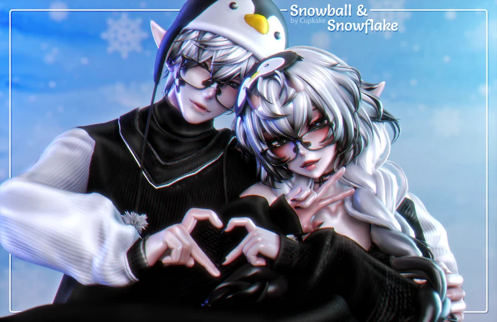 Snowball & Snowflake » VRModels - 3D Models for VR / AR and CG projects1