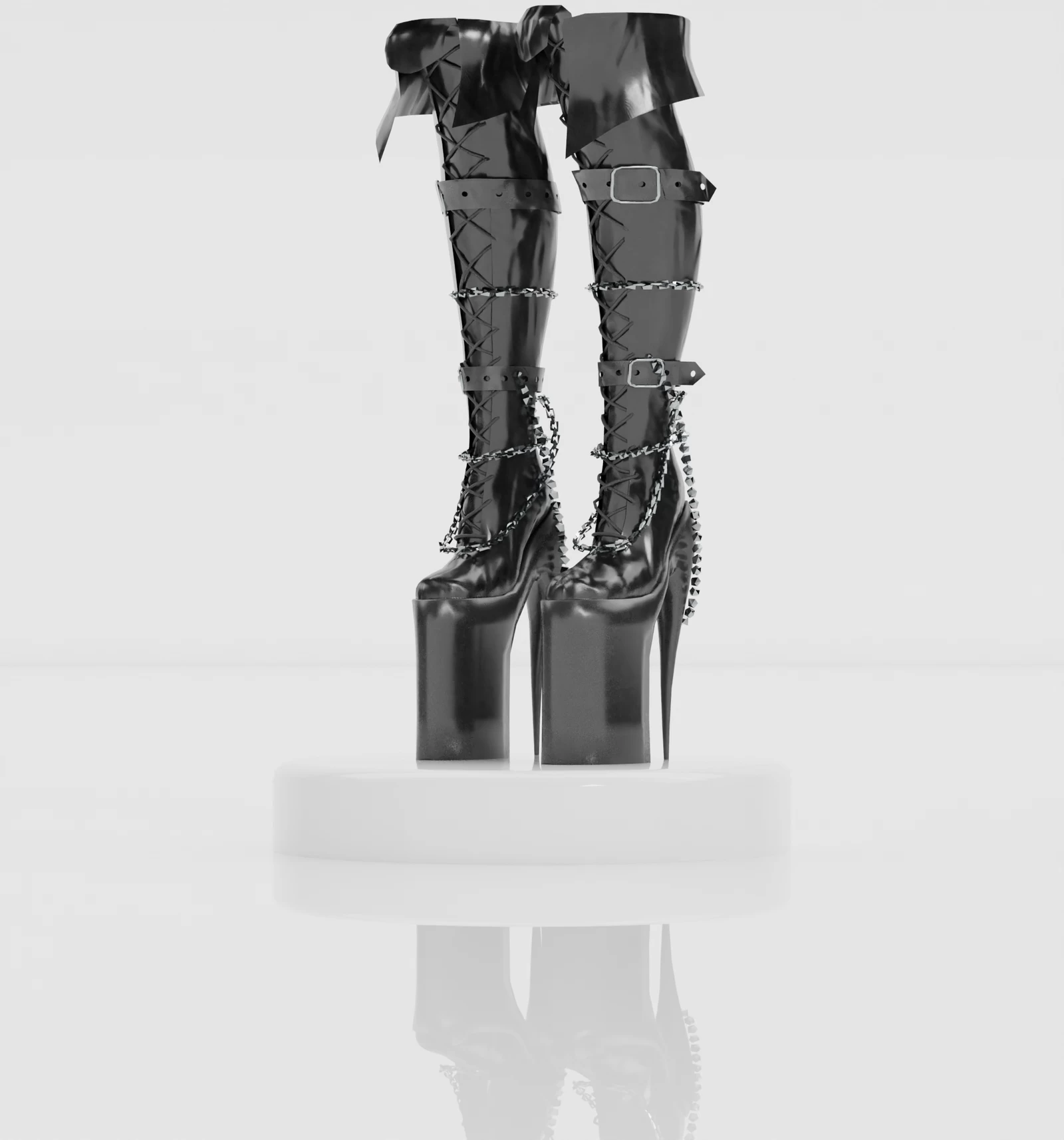 Knee-High heels » VRModels - 3D Models for VR / AR and CG projects