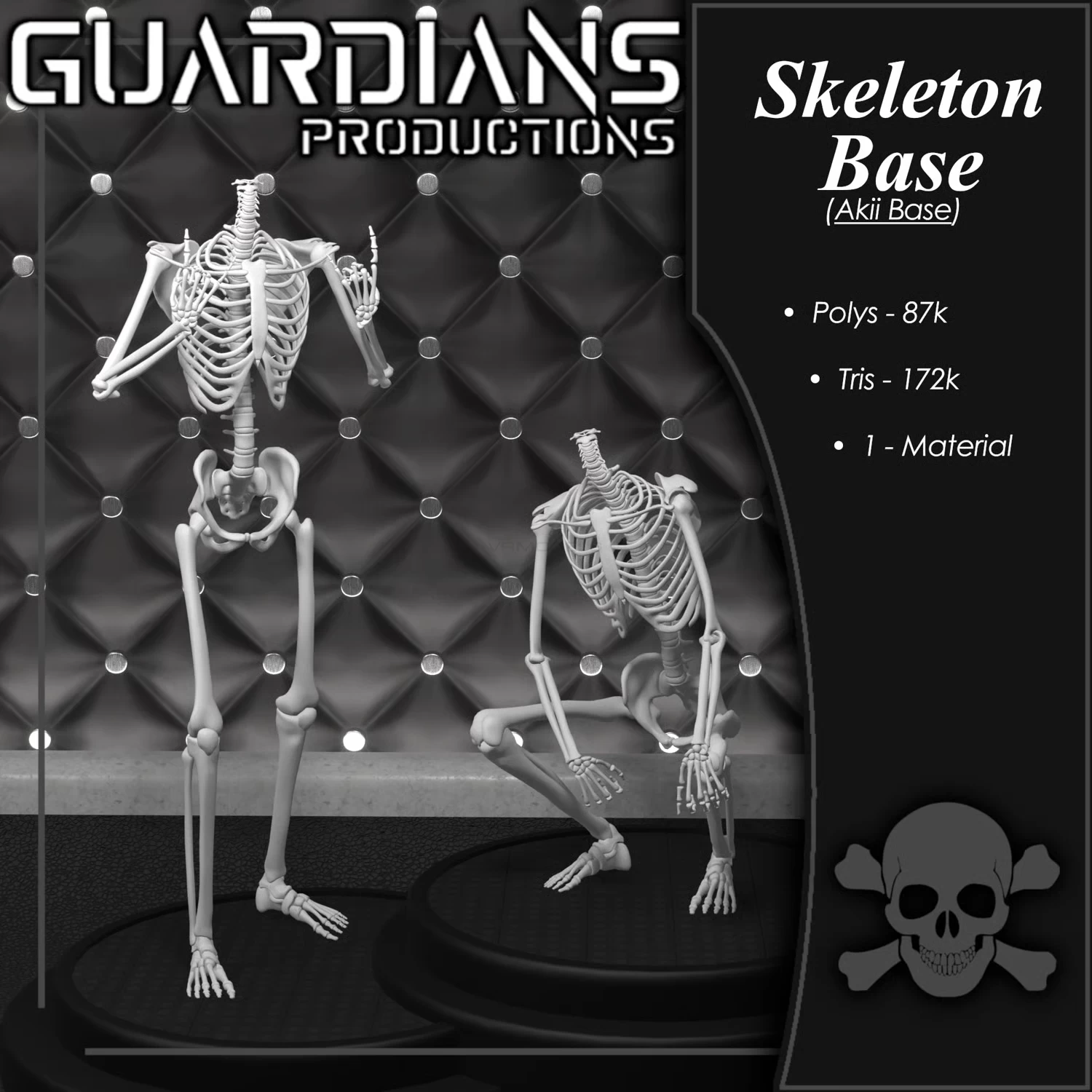Skeleton Base (Akii Base) » VRModels - 3D Models for VR / AR and CG ...