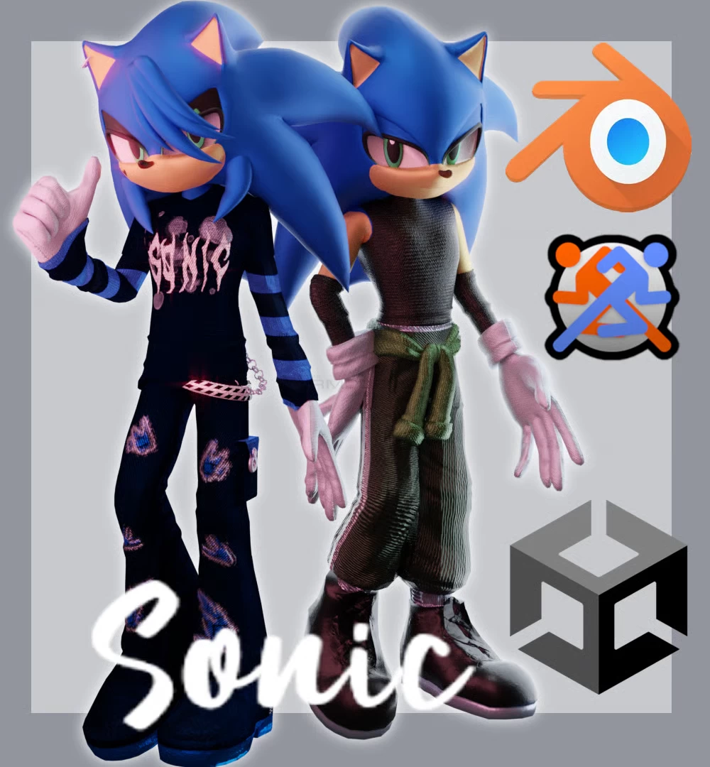 SONIC the hedgehog » VRModels - 3D Models for VR / AR and CG projects1